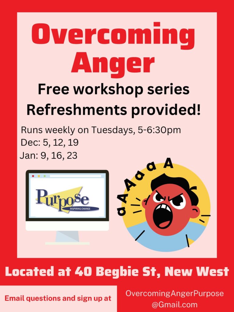 Free workshop! “Overcoming Anger” – Lower Mainland Purpose Society for ...